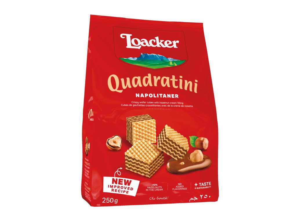Loacker Quadratini Napolitaner 250g Crispy Hazelnut Delight
