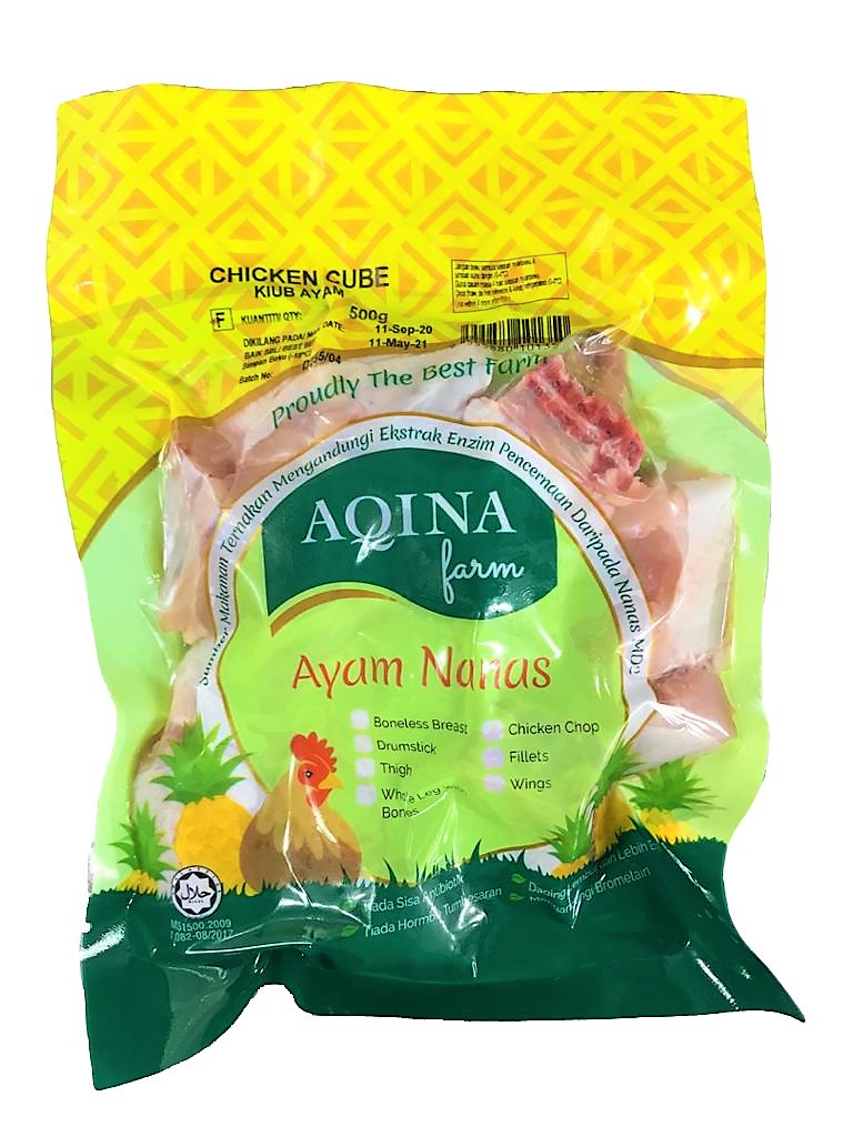 Aqina Frozen Pineapple Chicken Skinless Boneless Breast 2 pcs | myaeon2go