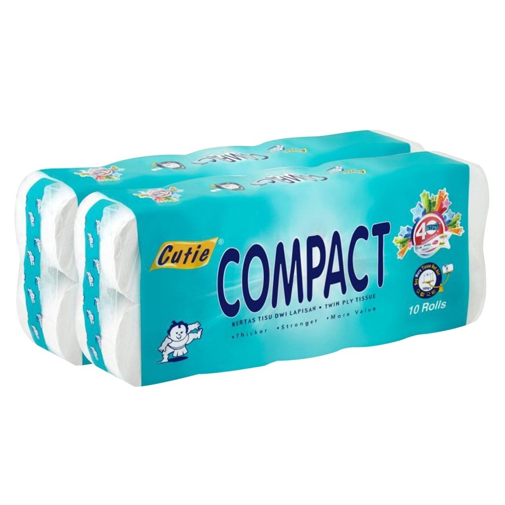 Cutie Compact Toilet Roll - Soft, Strong, and Value-Packed 3