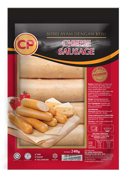 CP Cheese Sausage, 240 g - Delicious and Convenient