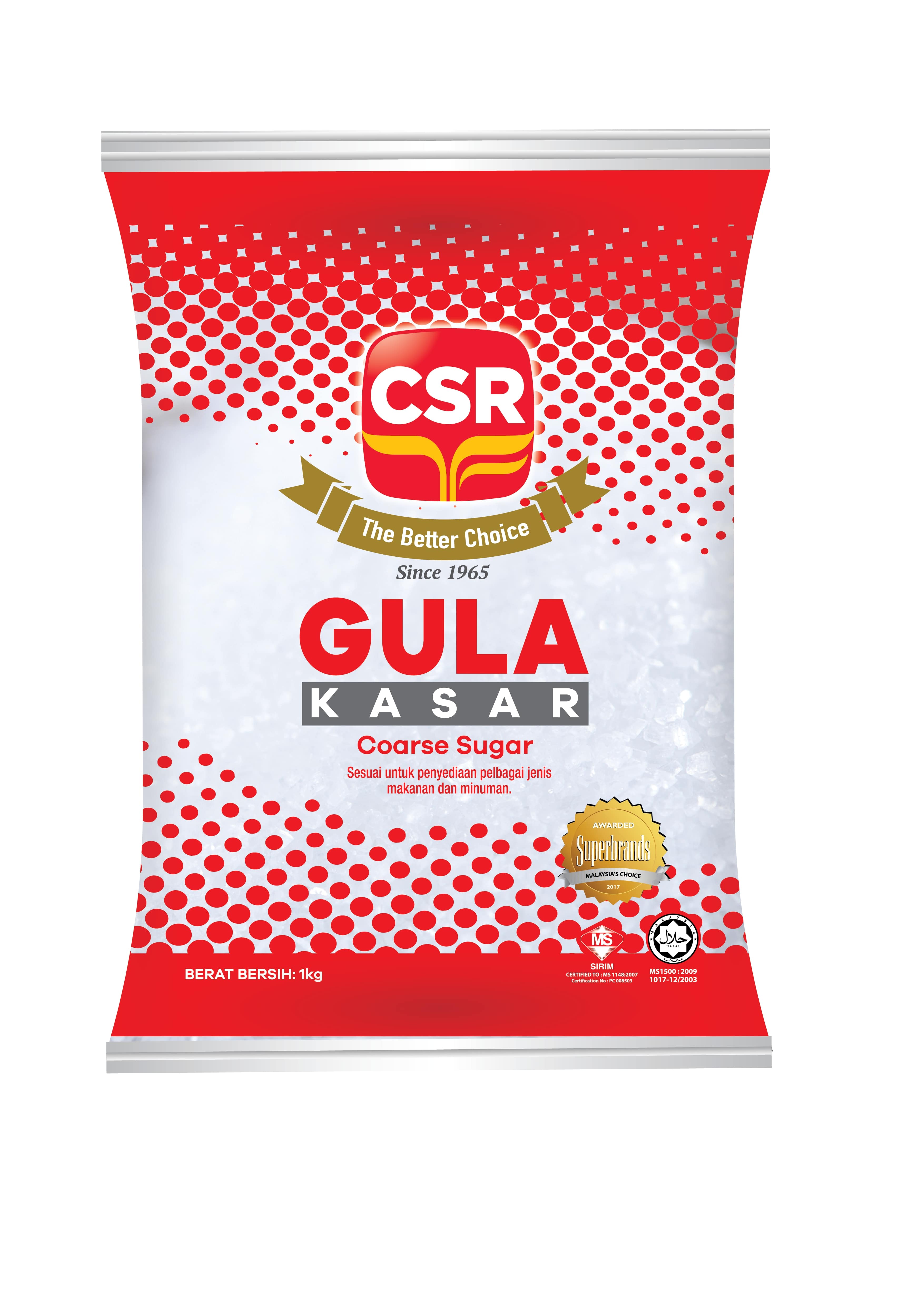 CSR Malaysia Coarse Sugar, 1kg - Ideal for Baking