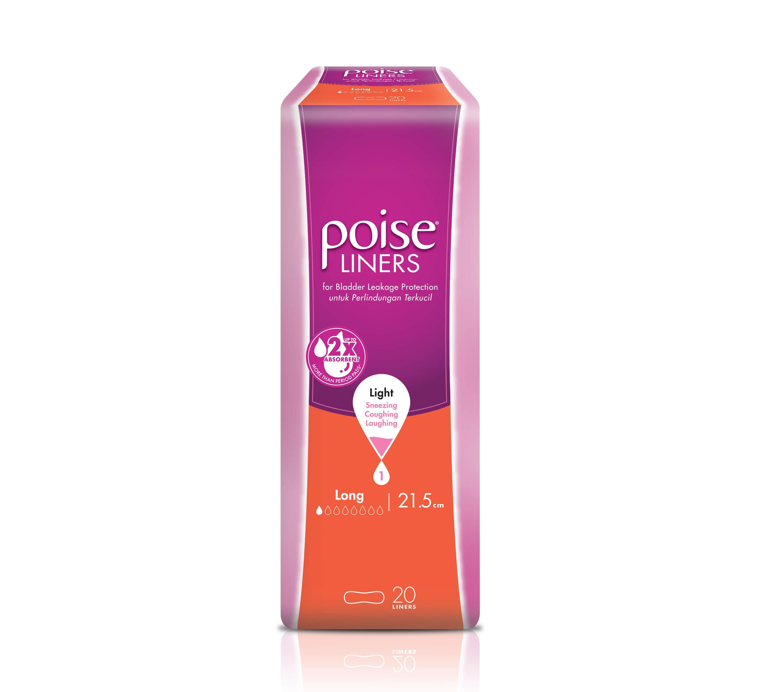 Poise Liners Long 21.5Cm | myaeon2go