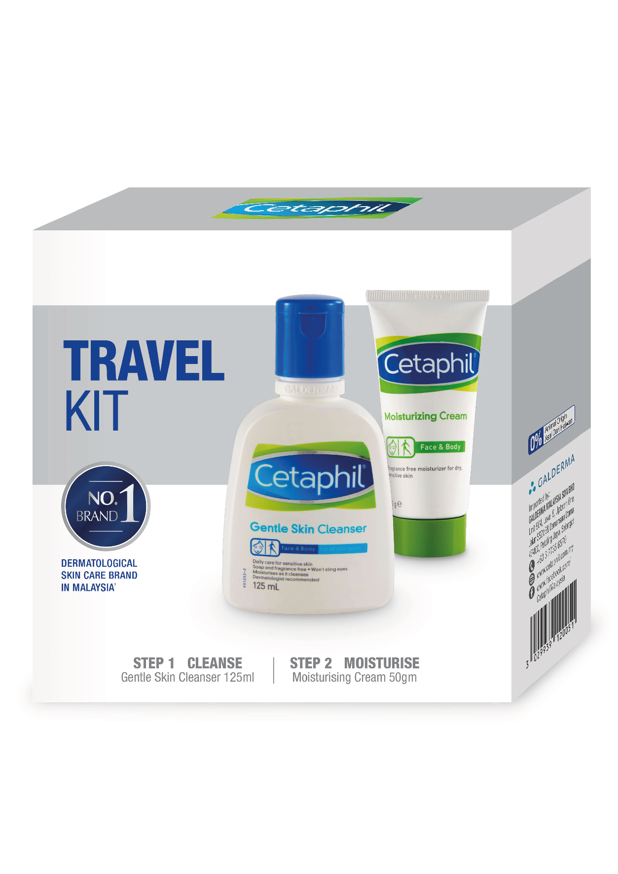 Cetaphil Travel Kit 2`S(Cleanser+Moistur`G Cream) | myaeon2go