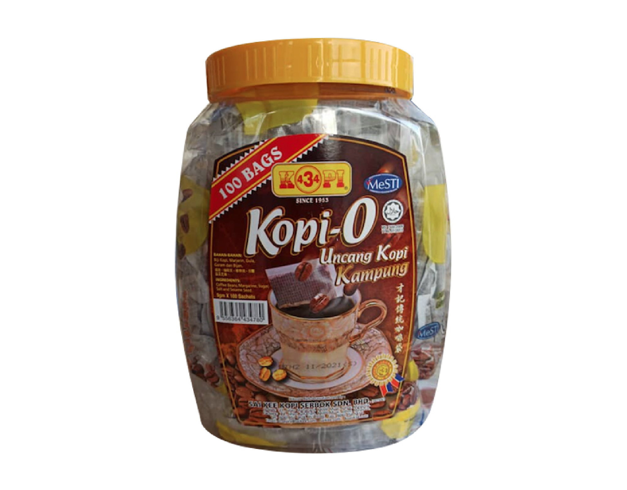 Kopi 434 Coffee Bags, 100 x 9g - Rich Flavor