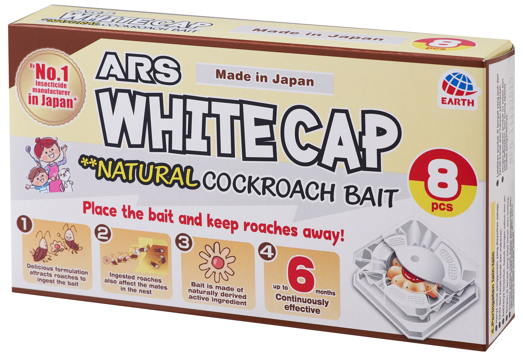 Earth ARS Whitecap Natural Cockroach Bait | myaeon2go