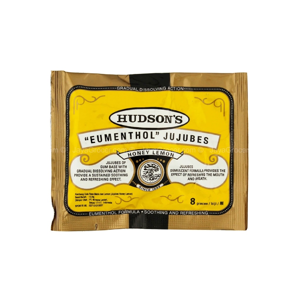 Hudson's Eumenthol Jujubes - Honey Lemon | myaeon2go