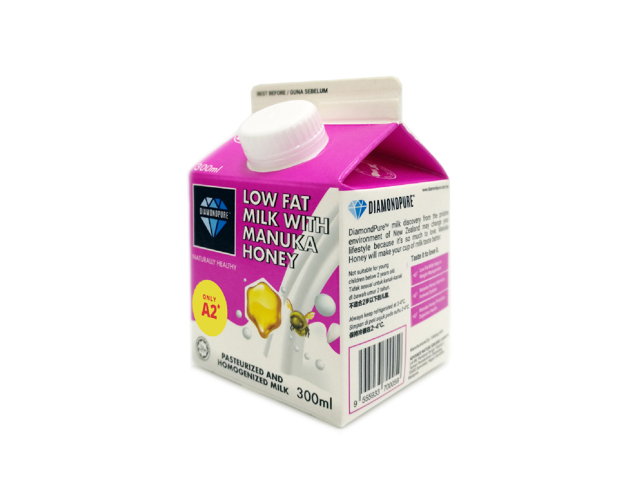 DiamondPure Low Fat Milk With Manuka Honey | myaeon2go