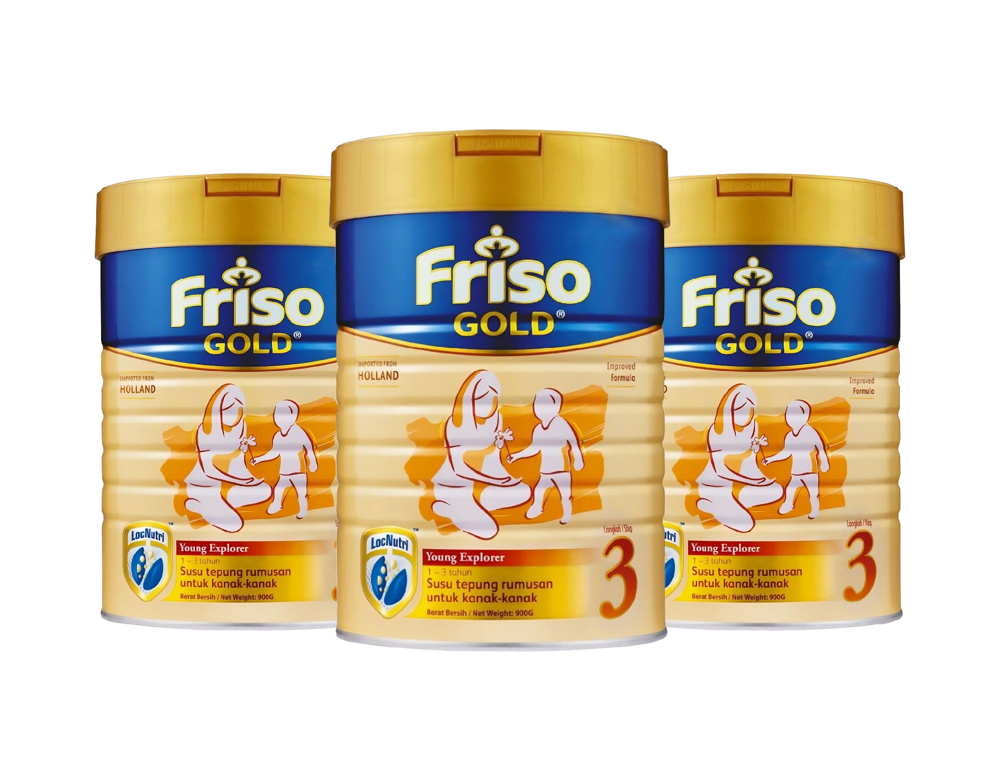Friso Gold Step 3, 3 x 900 g - Supports Child Growth