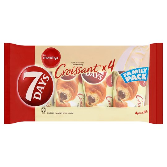 7 Days Chocolate Croissant Family Pack 4x60g Ready to Eat