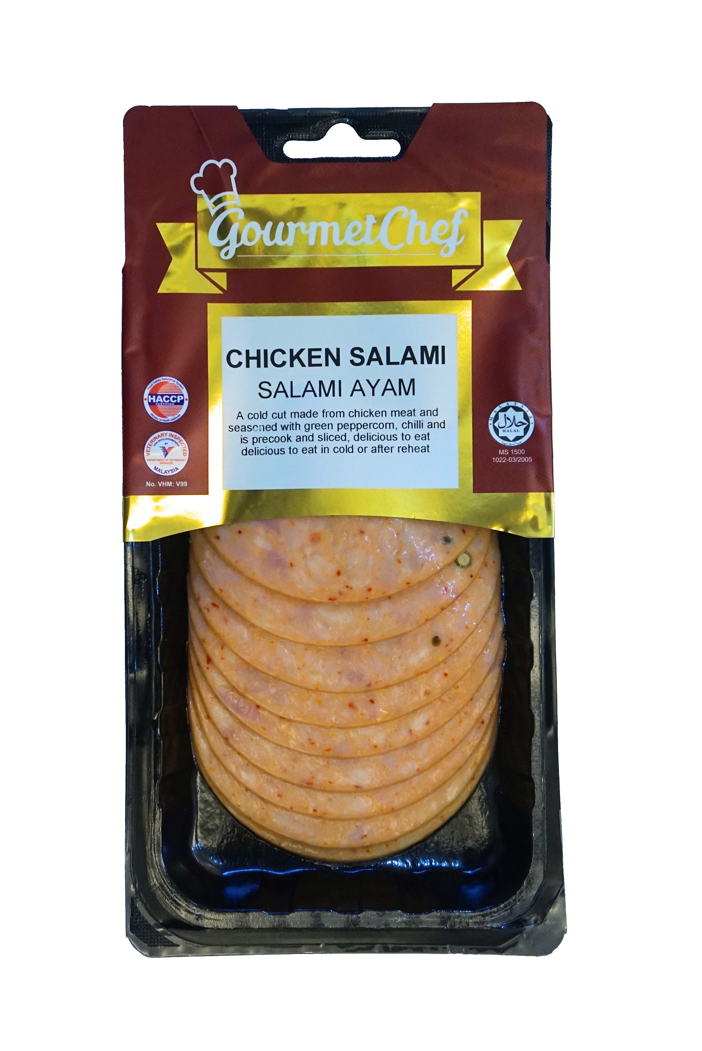 Gourmet Chef Malaysia Chicken Salami, 150g - Pre-Sliced
