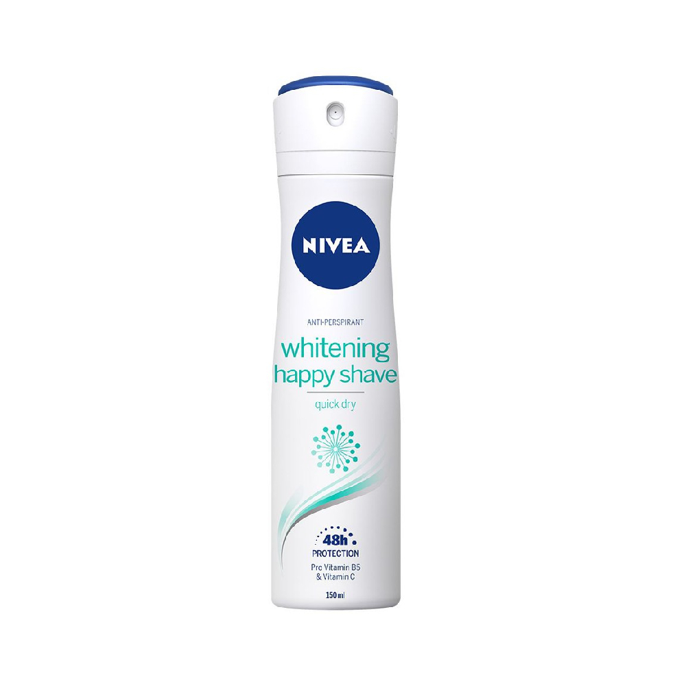 Nivea Female Deodorant Spray - Whitening Happy Shave | myaeon2go