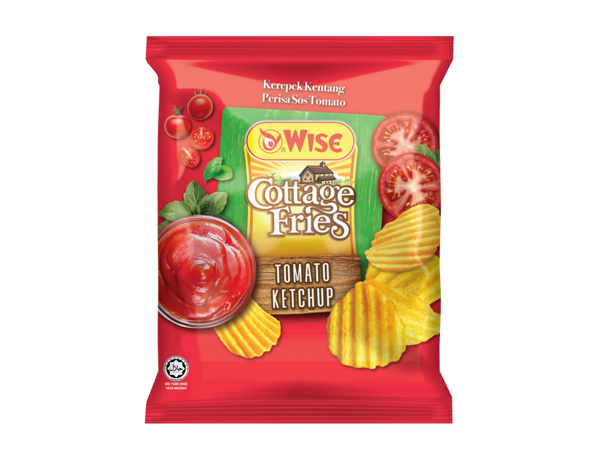 Wise Cottage Fries Tomato, 60 g - Crinkle-cut Chips