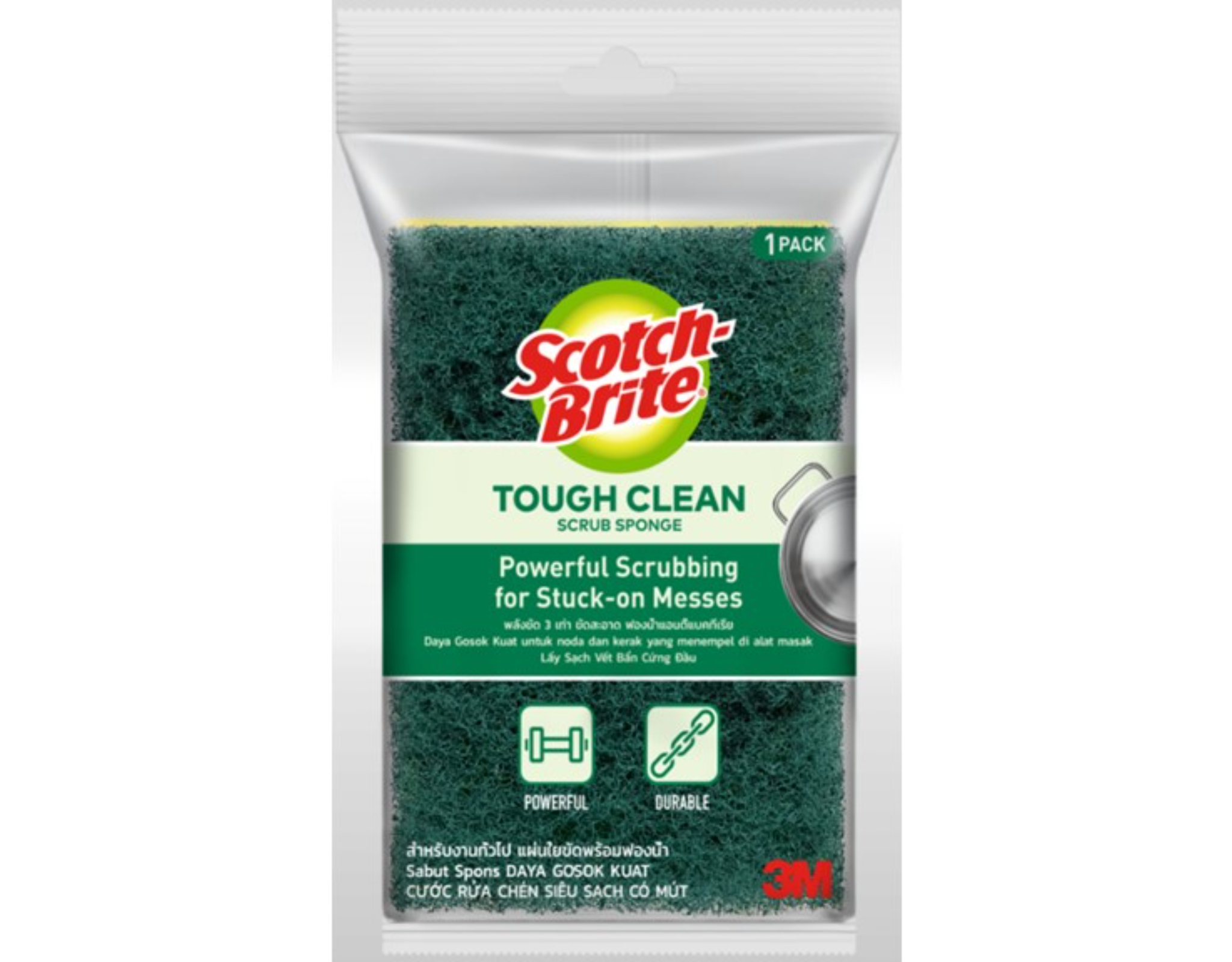 Scotch Brite Tough Clean Scrub Pad 2 In 1 | myaeon2go