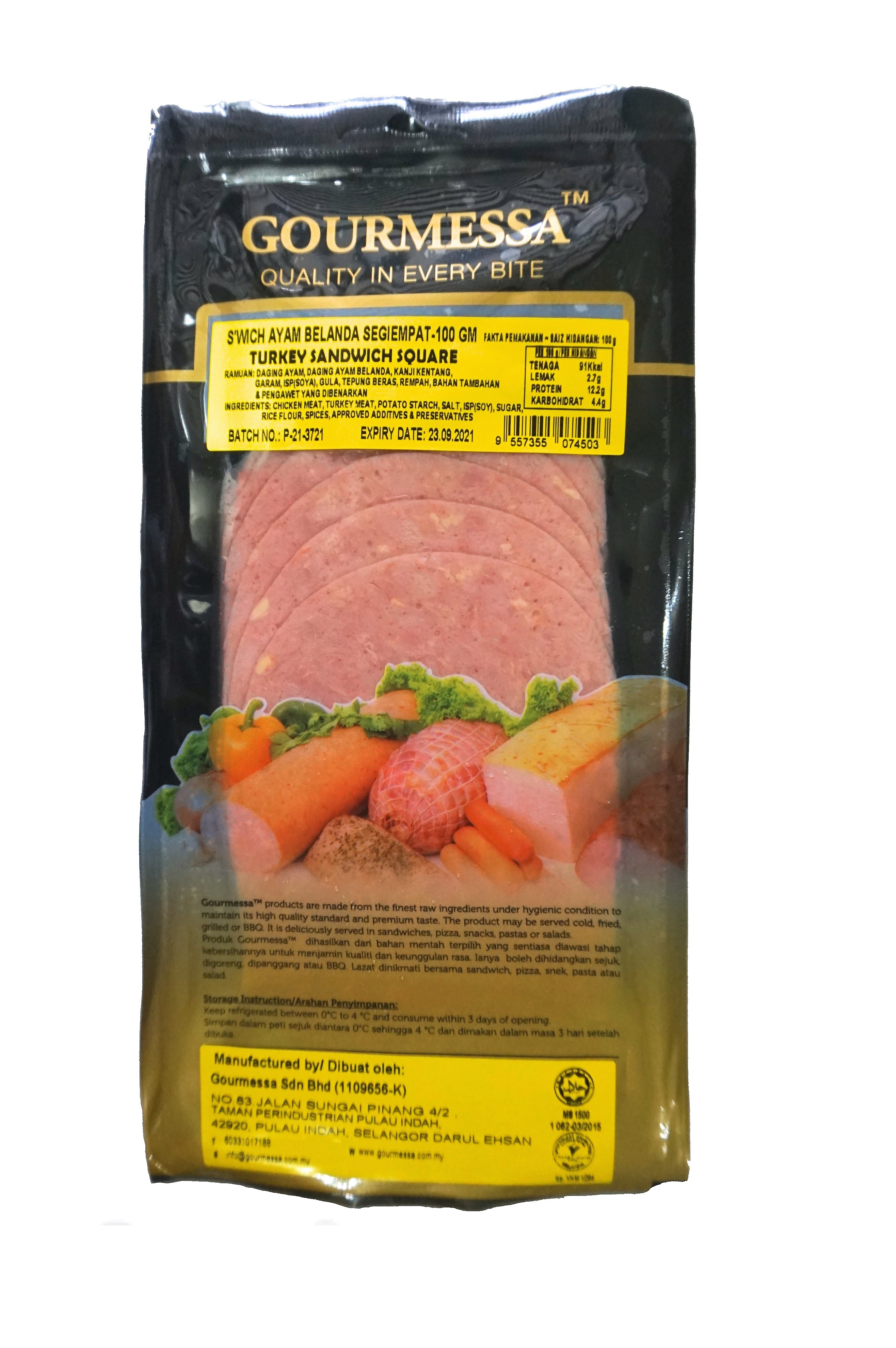 Gourmessa Turkey Sandwich Square | myaeon2go