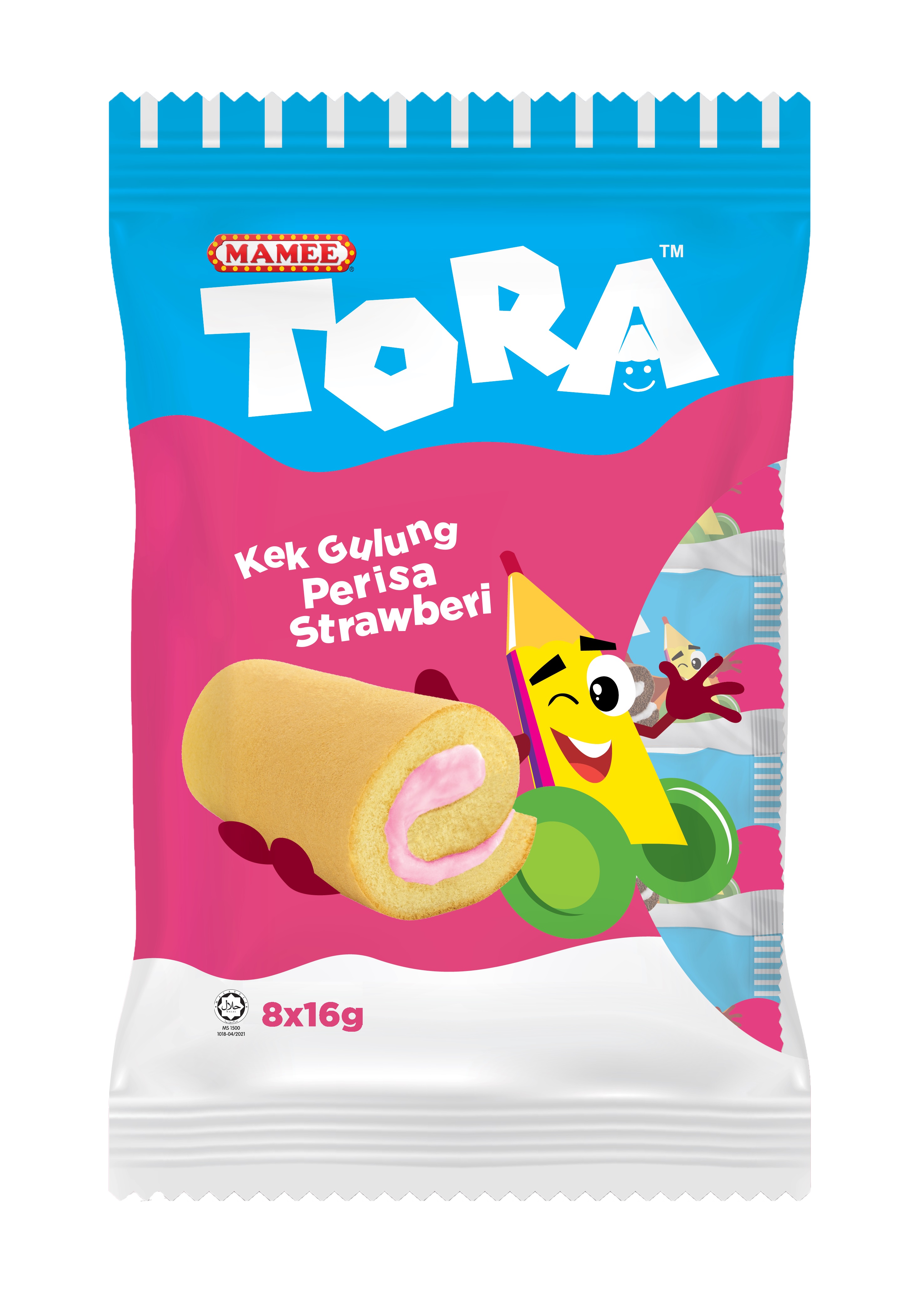 Mamee Tora Swiss Roll - Strawberry Tora Swiss Roll - Strawberry | myaeon2go