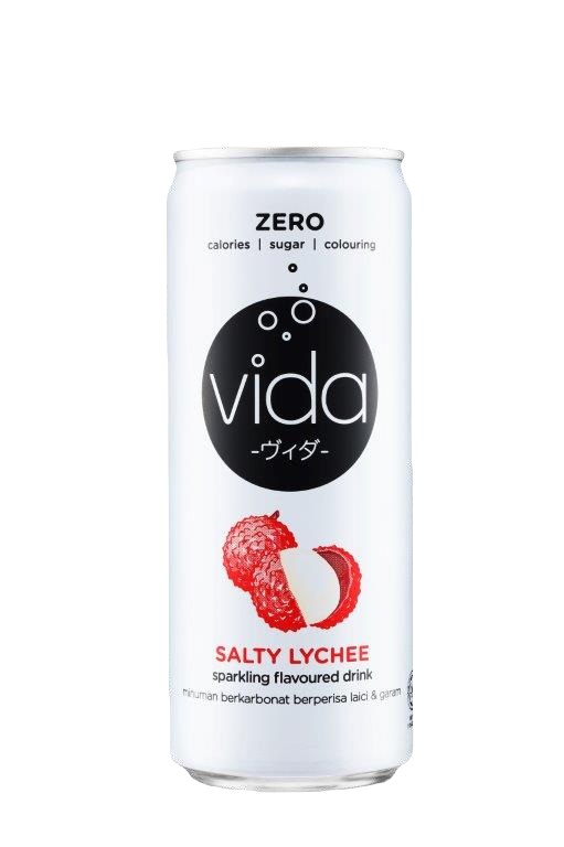Vida Zero Salty Lychee, 325 ml - Zero Calories & Sugar