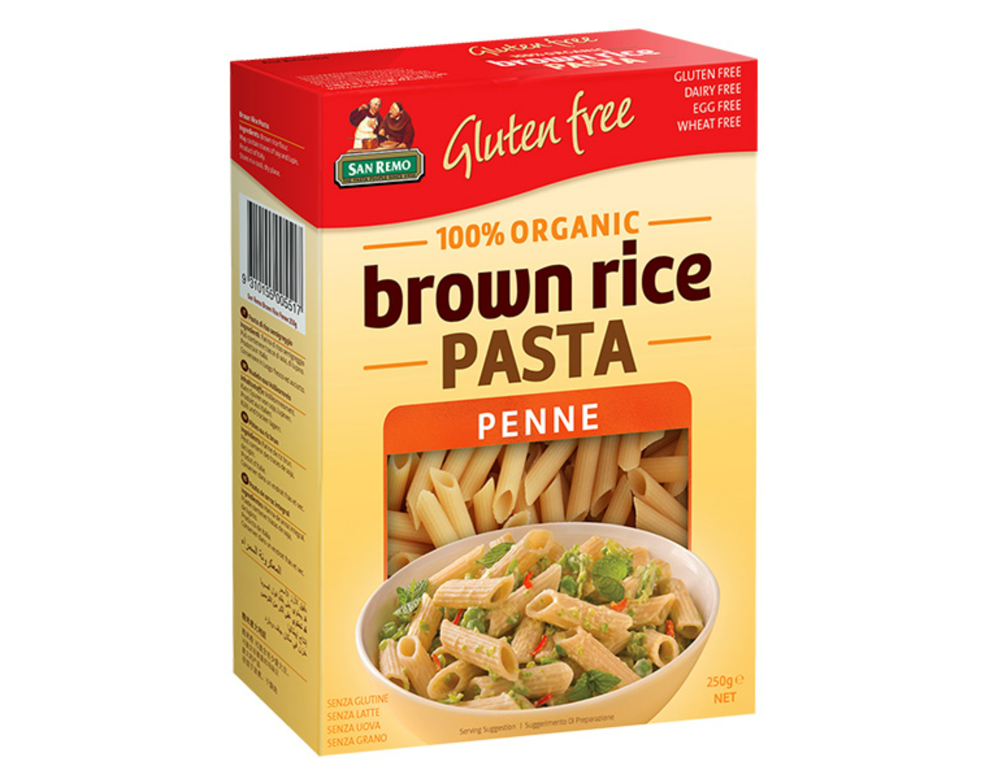 San Remo Organic Gluten Free Brown Rice Penne Organic Gluten Free Brown ...