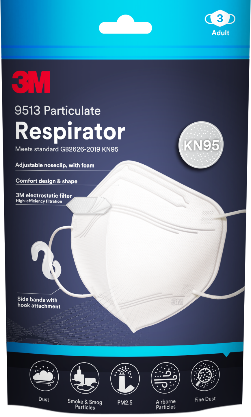 3M 9513 Particulate Respirator Kn95 | myaeon2go