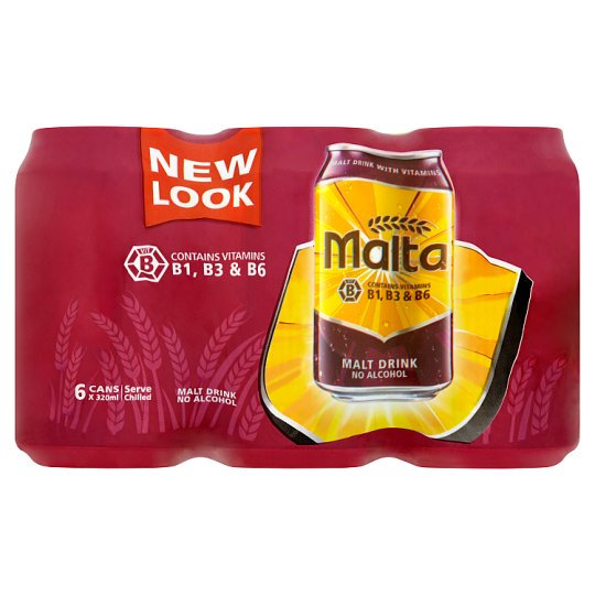 Malta Malt Drink, 6 x 320ml - Non-Alcoholic, Refreshing