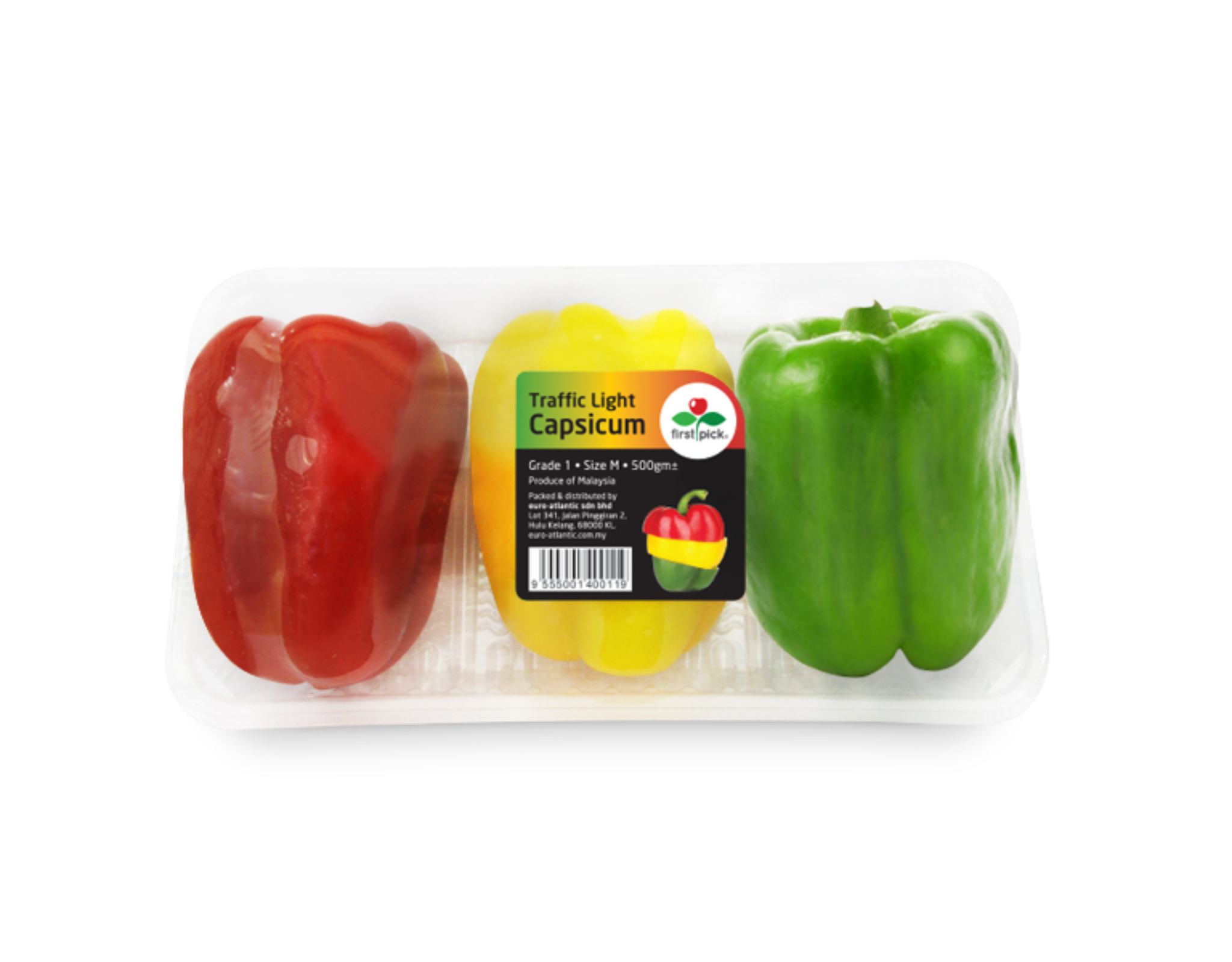 First Pick MY Traffic Light Capsicum, 500g - Vibrant Colors