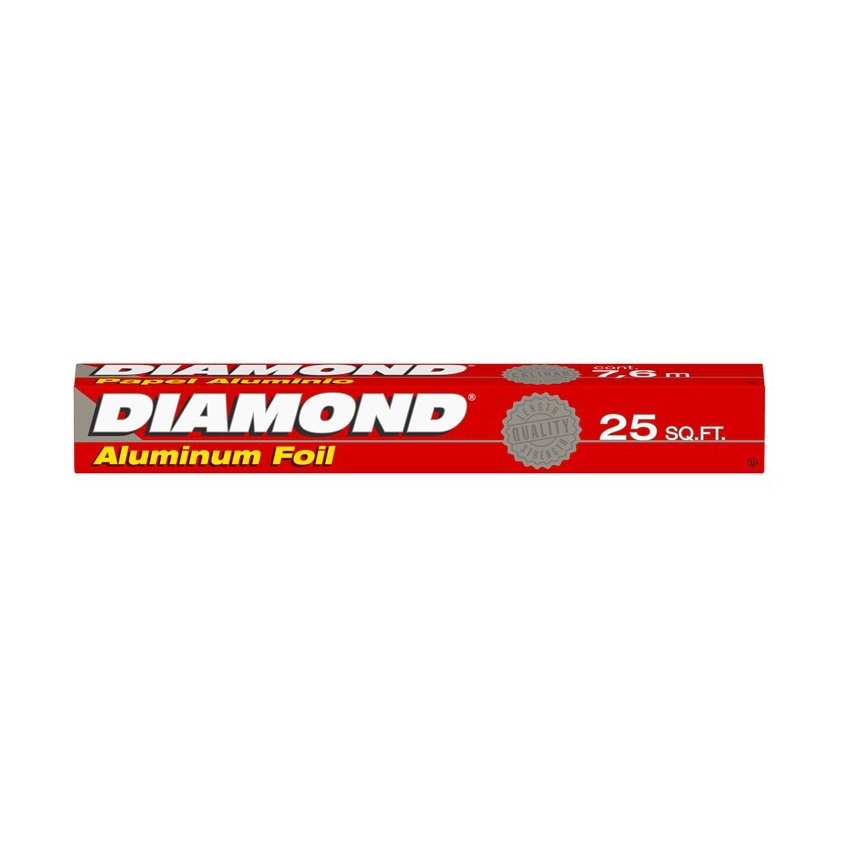 Diamond Aluminium Foil, 25 Sq Ft - Keeps Food Fresh