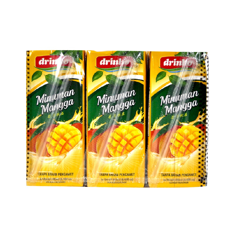Drinho Mango, 6 x 250 ml - Refreshing Mango Drink