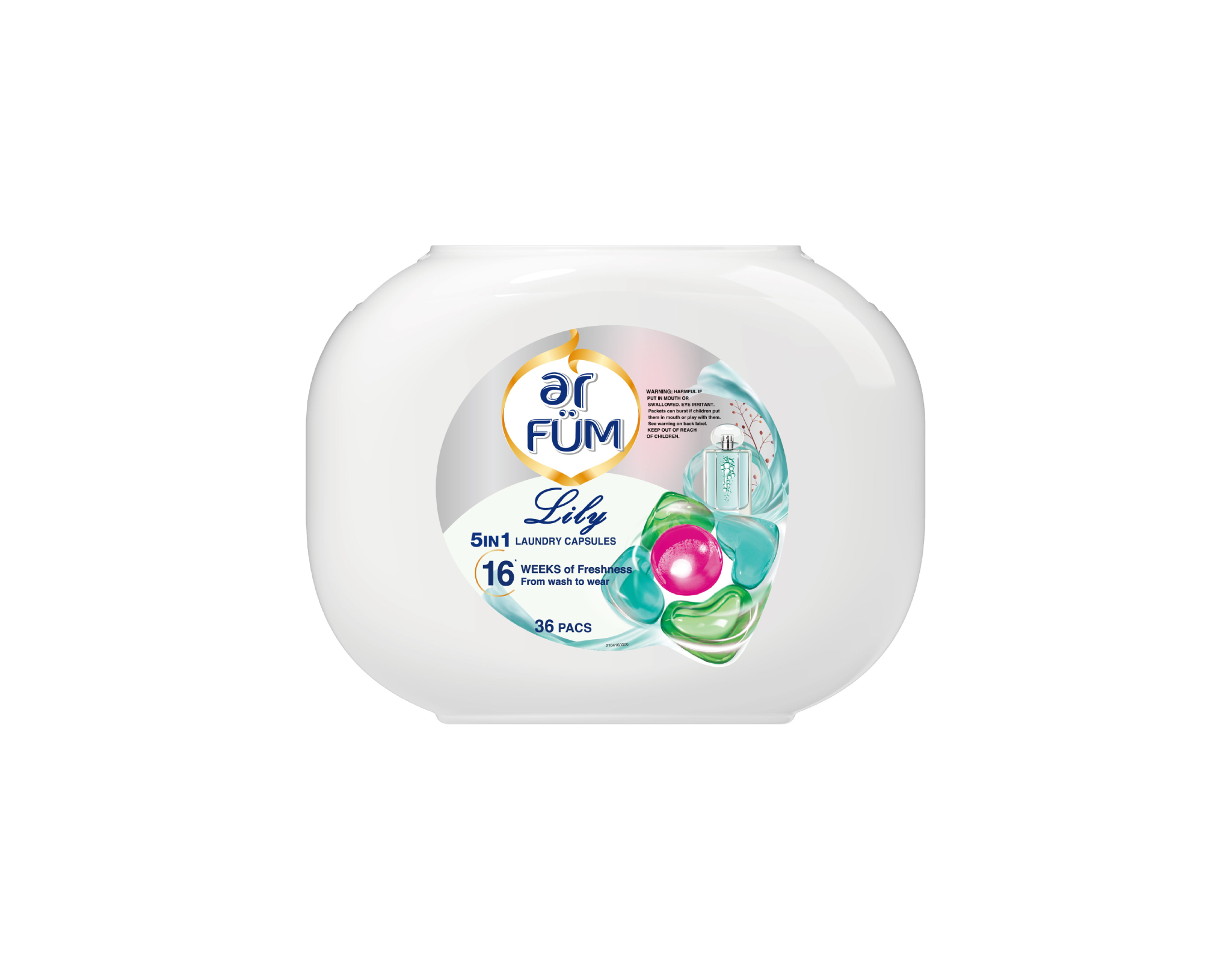 Arfum 5 In 1 Laundry Capsules, 36's - Fresh Cleaning