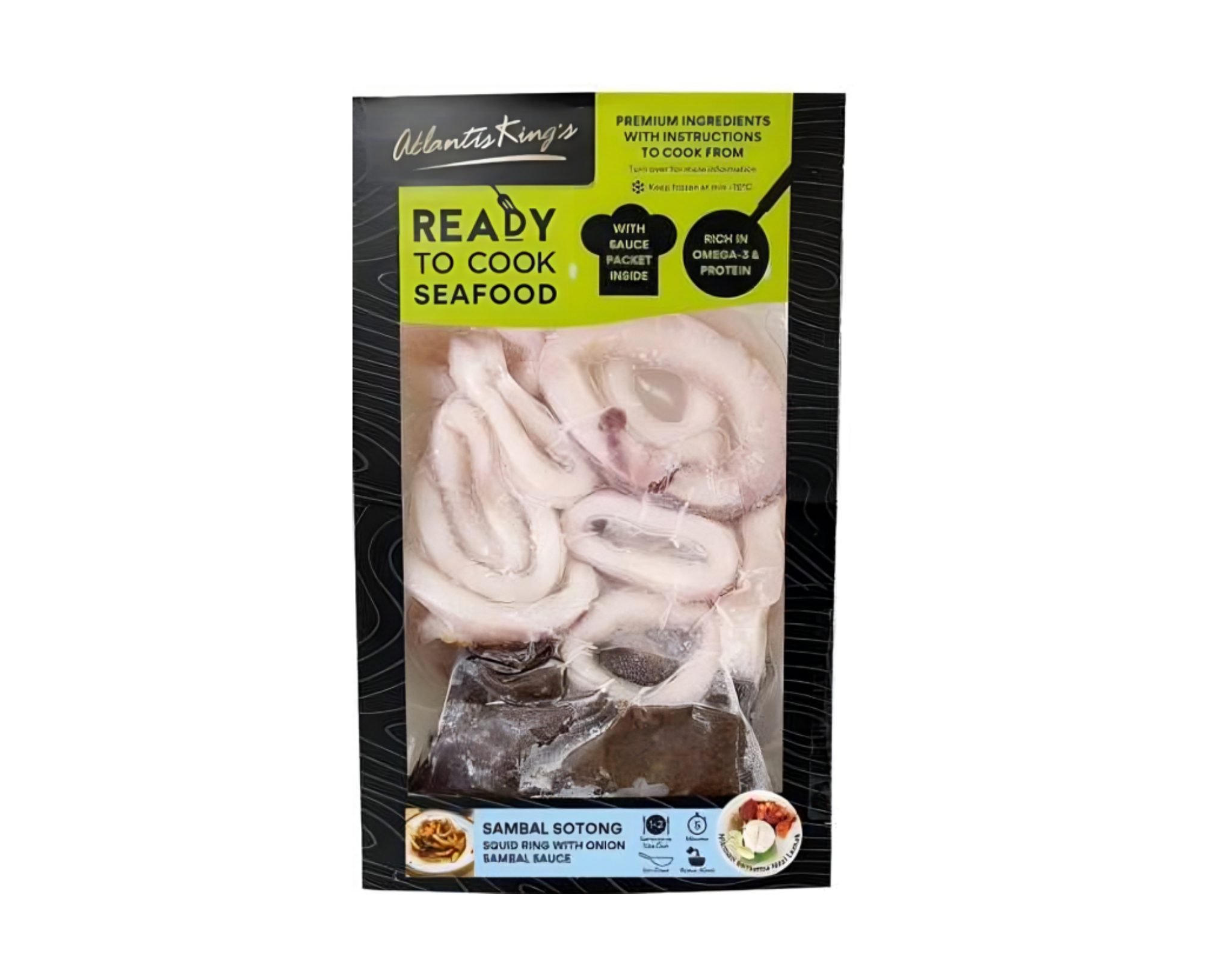 Atlantis King Ready To Cook Frozen Boiled Squid Ring With Sambal Sauce ...