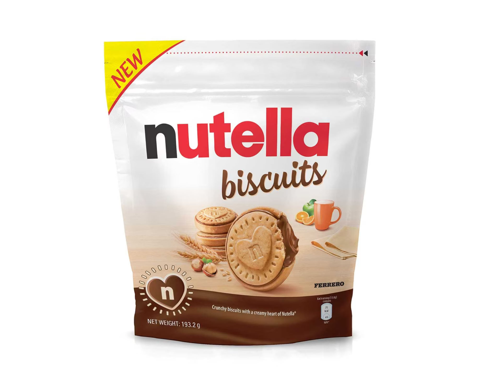 Nutella Biscuit T14, 193.2 g - Creamy Nutella Heart