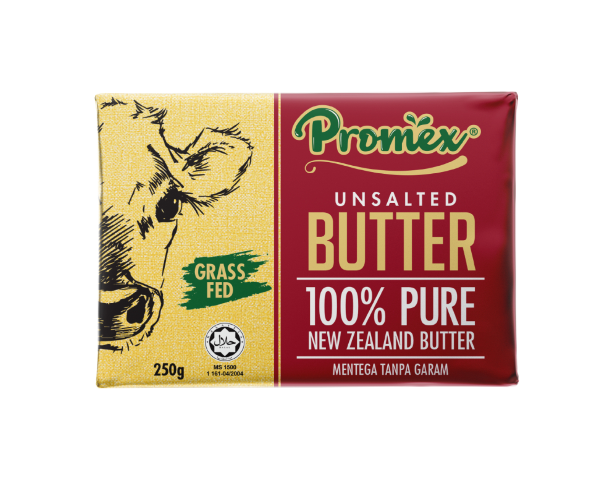 Promex Unsalted Butter, 250g - 100% Pure Grass Fed