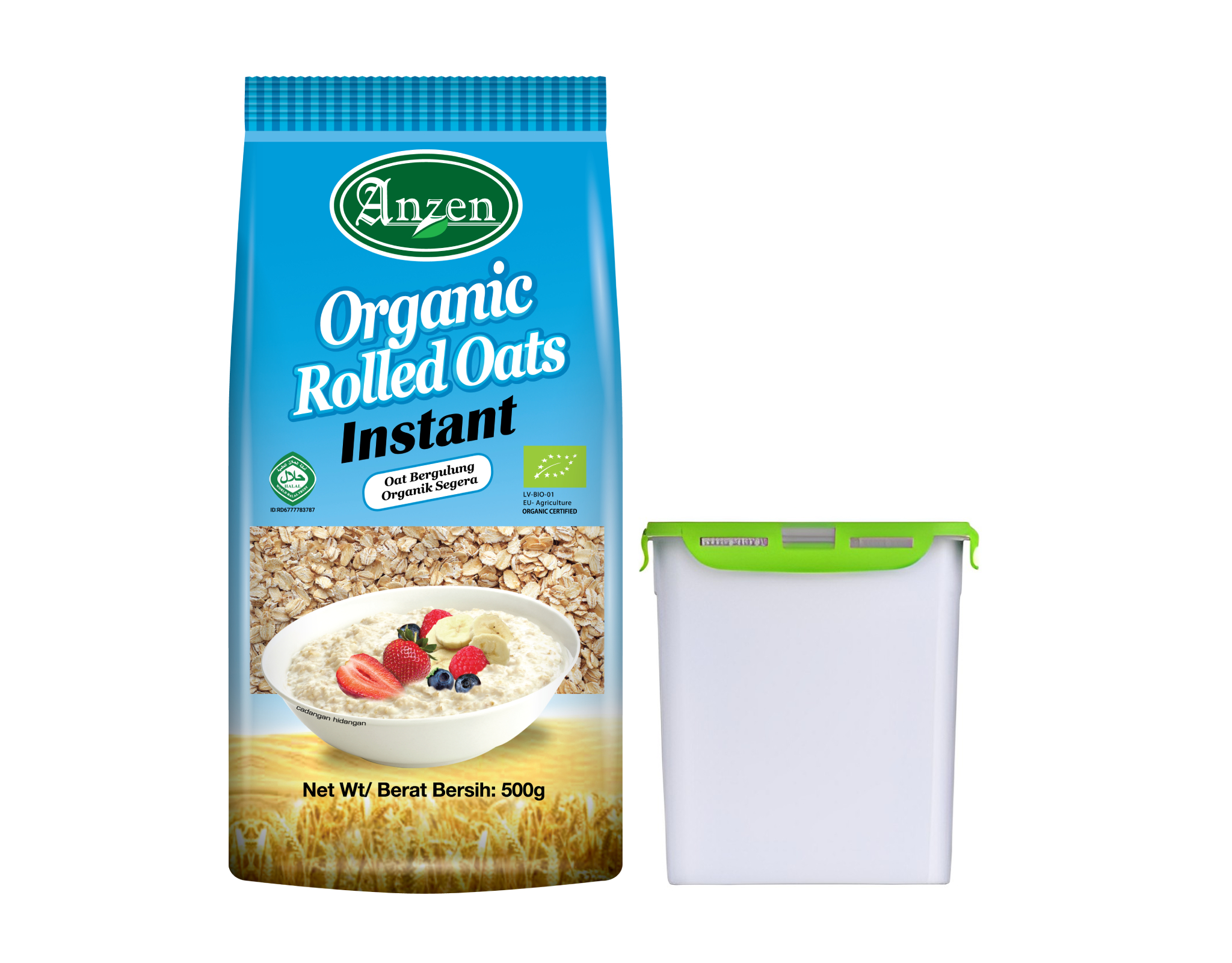 Anzen Organic Rolled Oats Instant FOC Container | myaeon2go