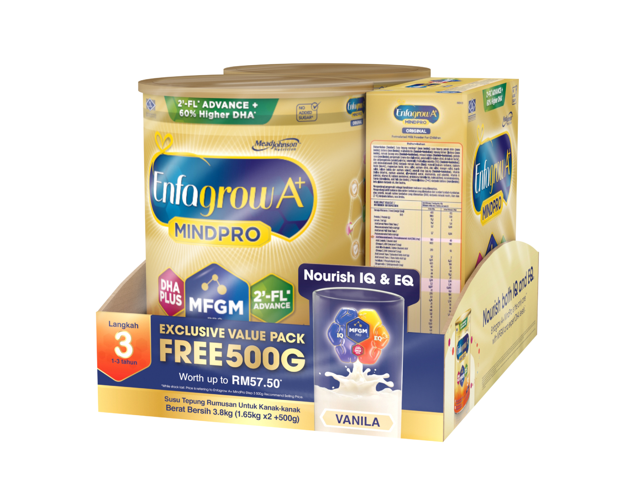 Enfagrow A+ Step 3 Vanilla Value Pack FOC 500g | myaeon2go