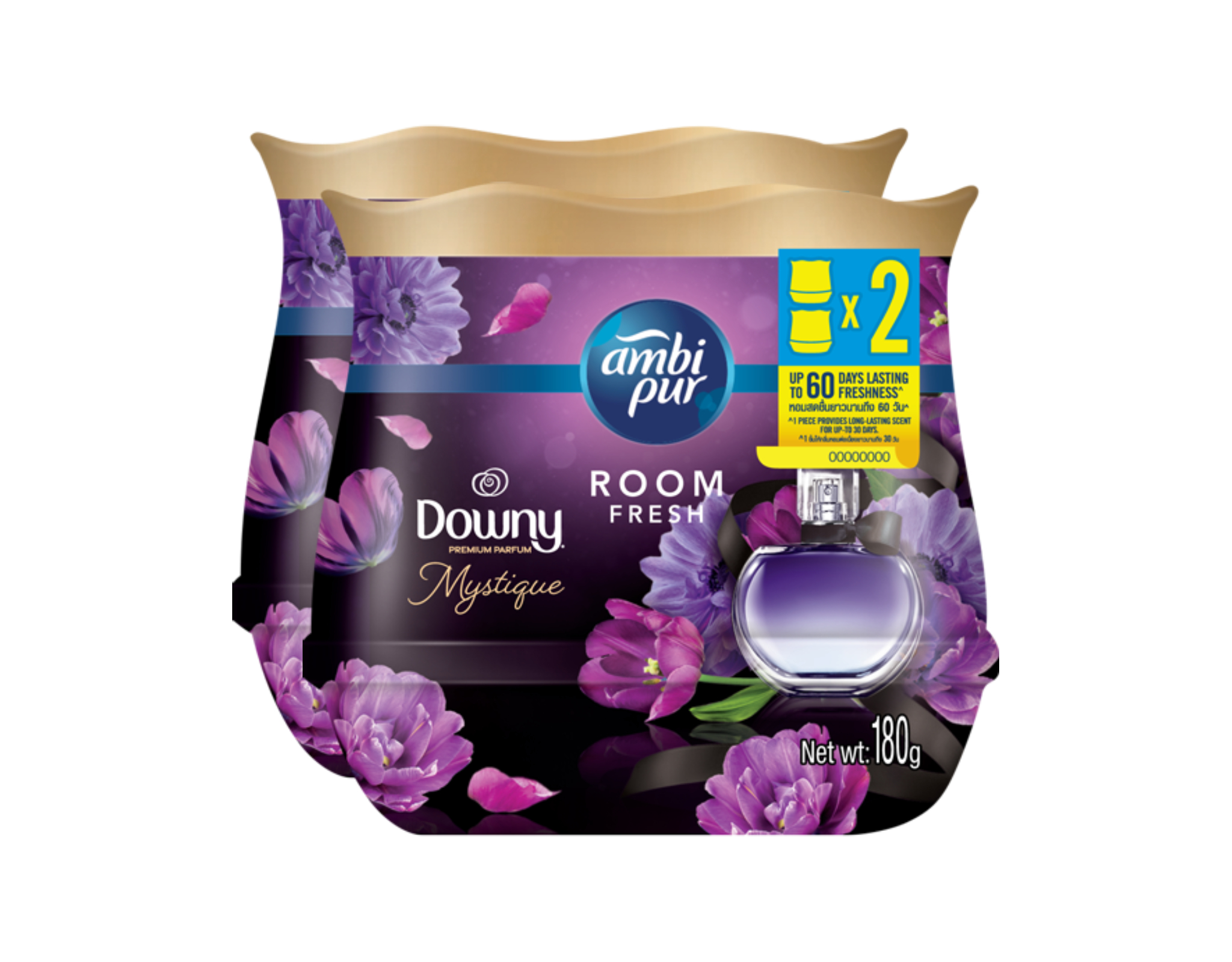 Ambi Pur Gel Downy Mystique 2x180g - Premium Scent