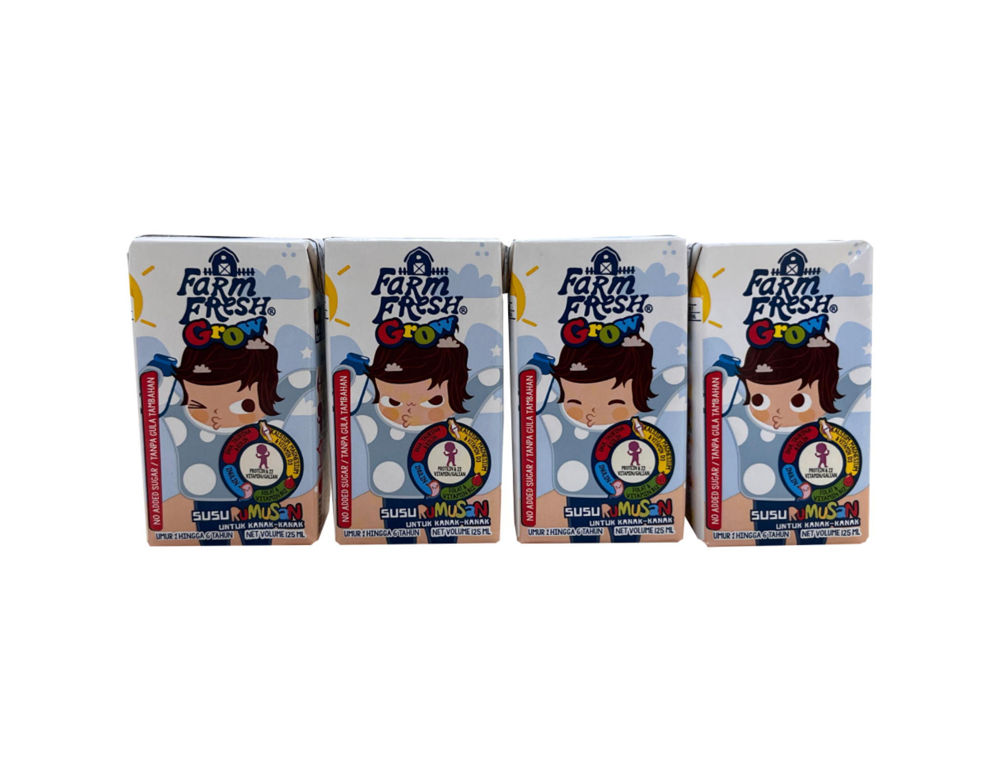 Farm Fresh Kids Milk, 4x125ml - DHA & Calcium Enriched