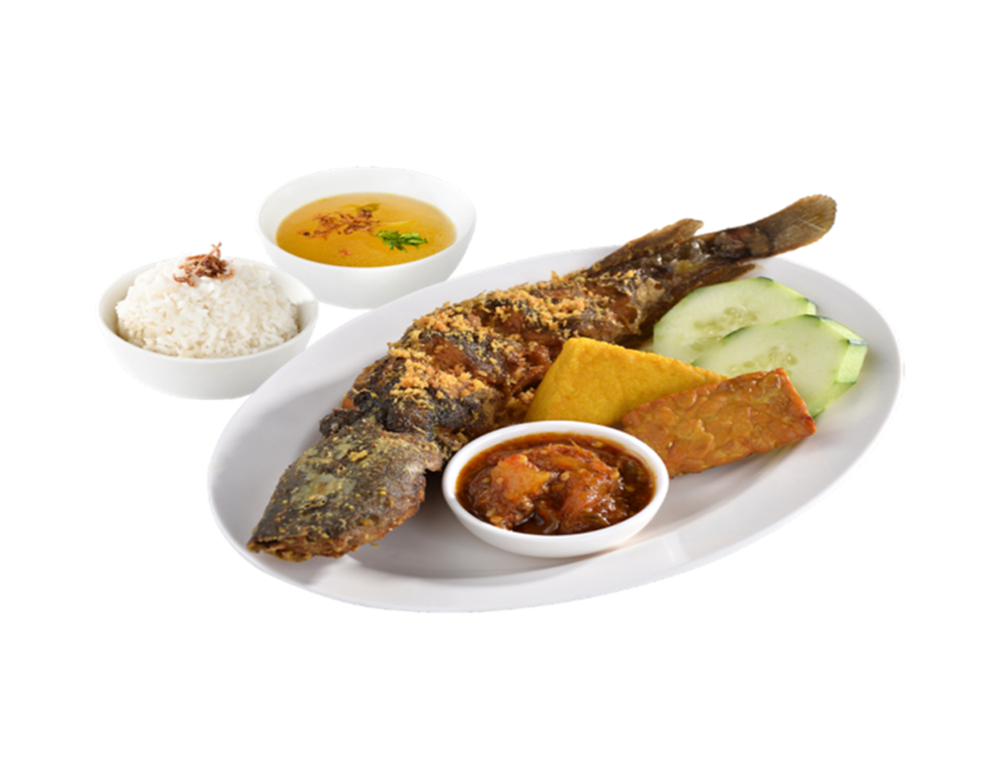 Ria Indonesian Grill Lele Penyet (Lele+Nasi+Sup) | myaeon2go