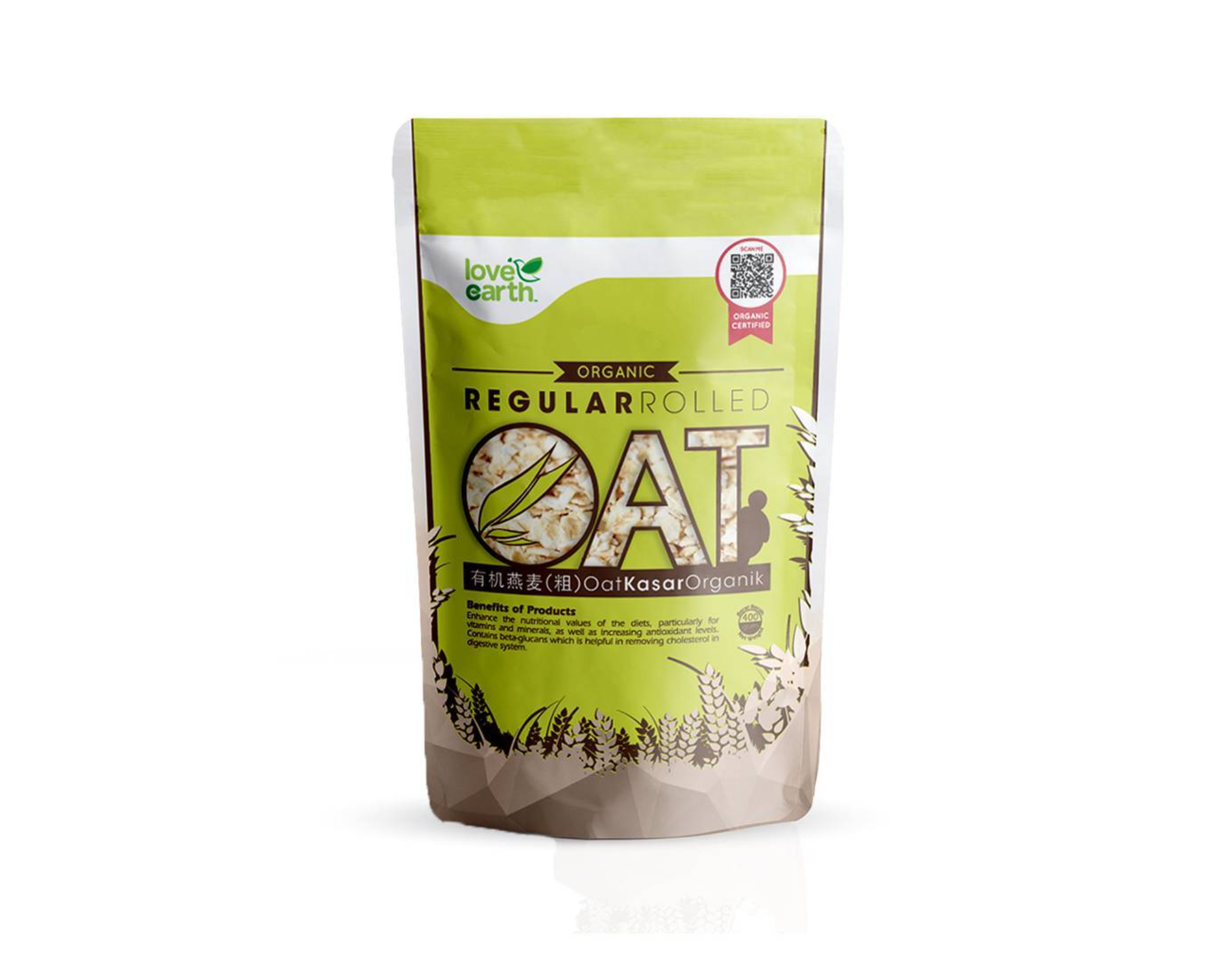 Love Earth Organic Regular Rolled Oat | myaeon2go