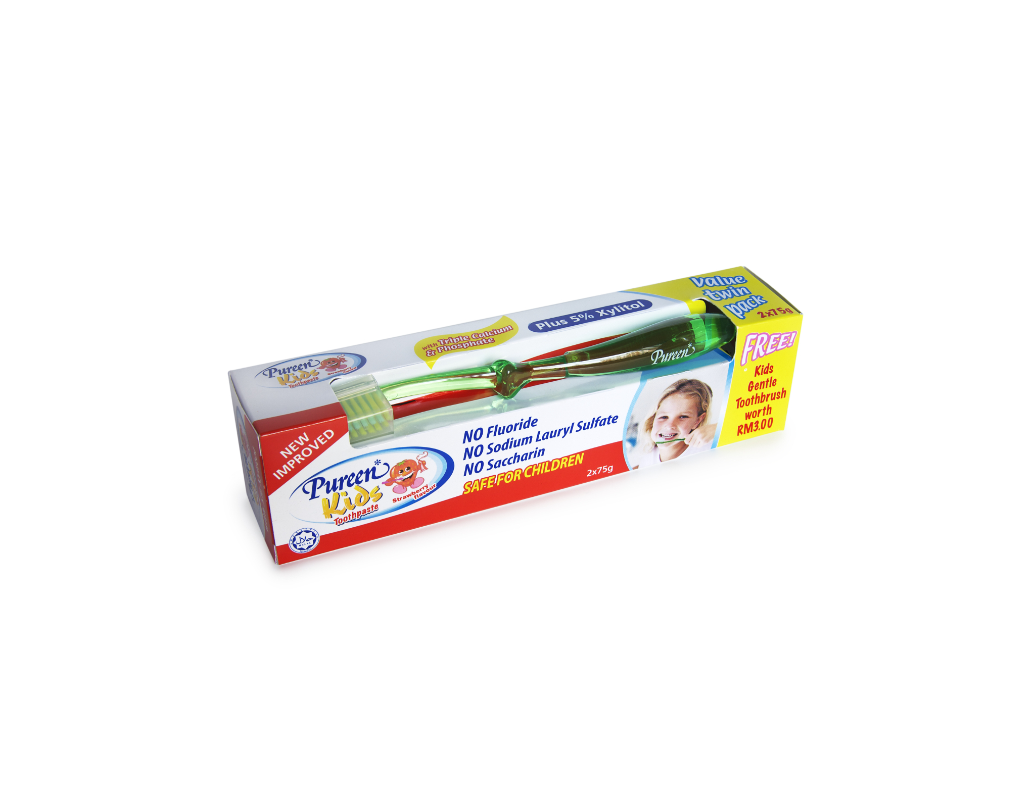 Pureen Kids Toothpaste Flouride Free (Strawberry) | myaeon2go