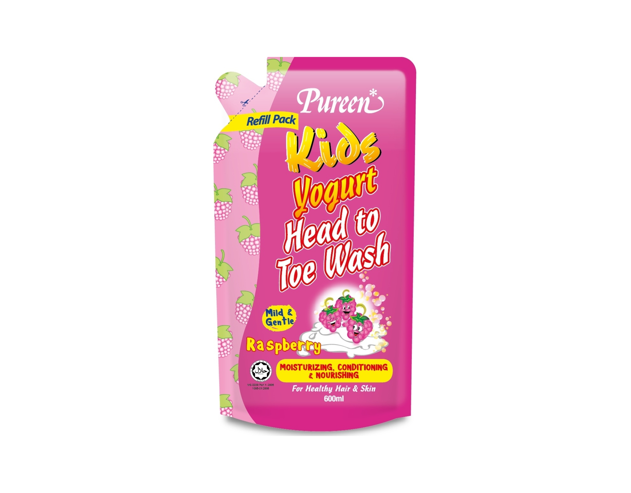 Pureen Kids Yoqurt Head To Toe Wash Refill Pack (Raspberry) | myaeon2go