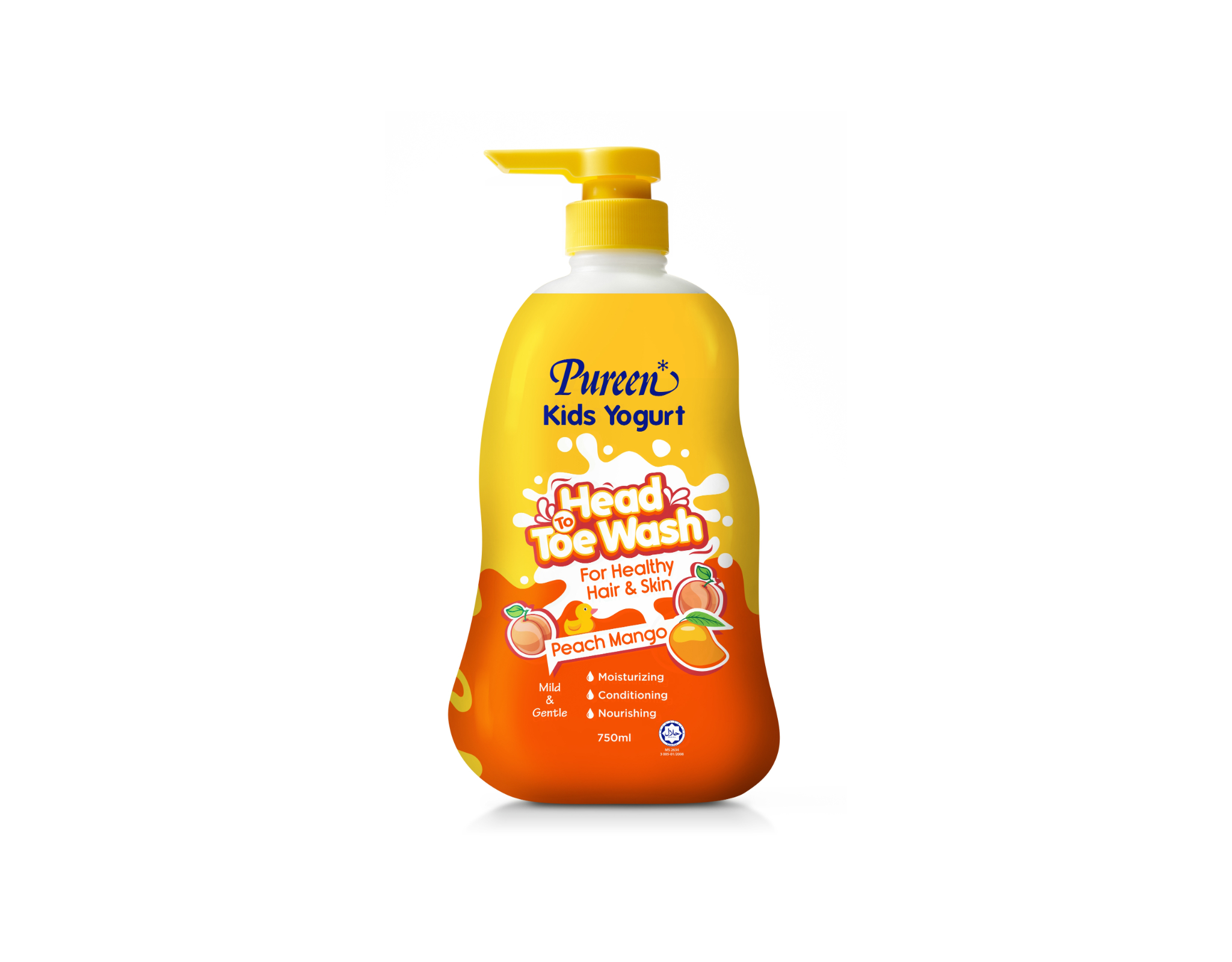 Pureen Kids Yogurt Head To Toe Wash (Peach Mango) | myaeon2go