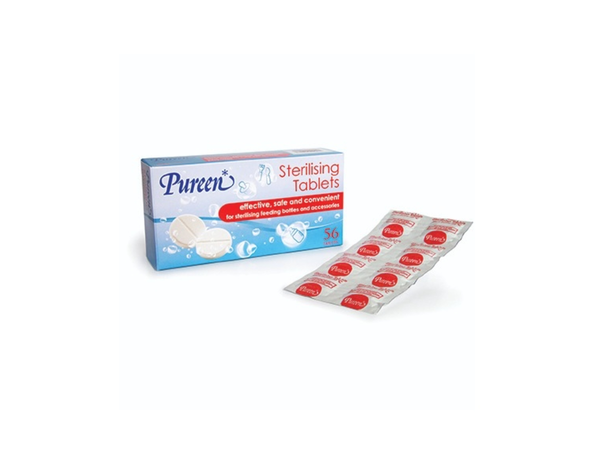 Pureen Sterilising Tablets, 56's - Safe, Effective Sterilisation