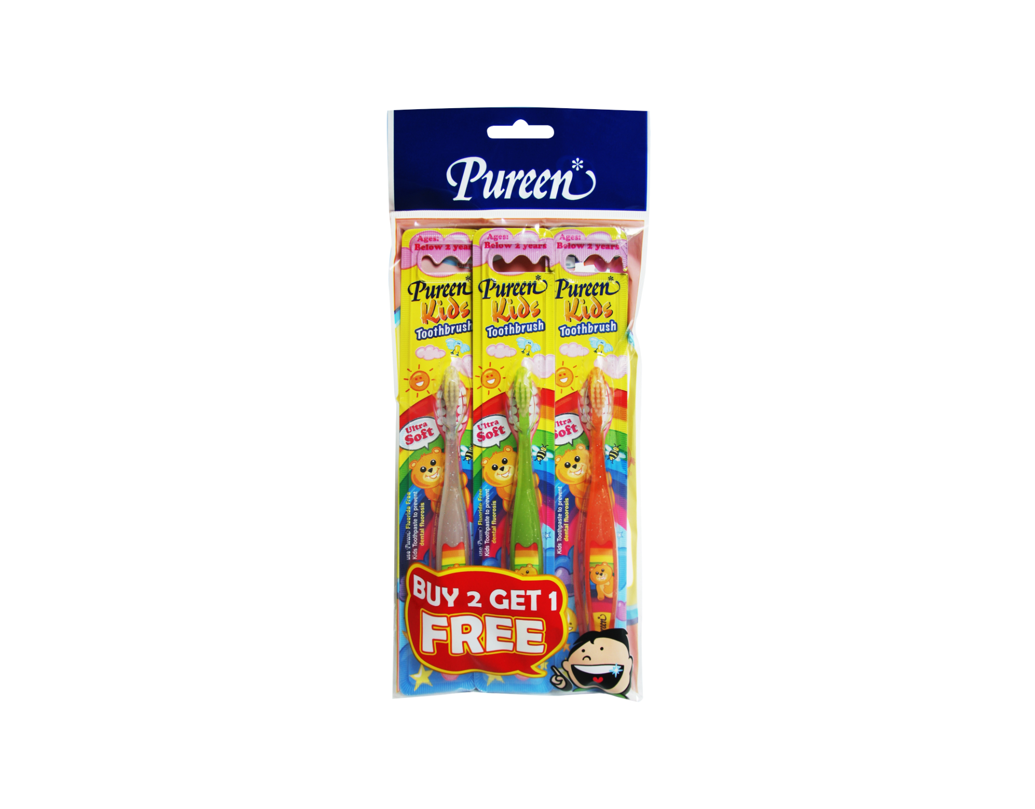 Pureen Kid Toothbrush Kid Toothbrush (Below 2 Years) Buy 2 Free 1 ...