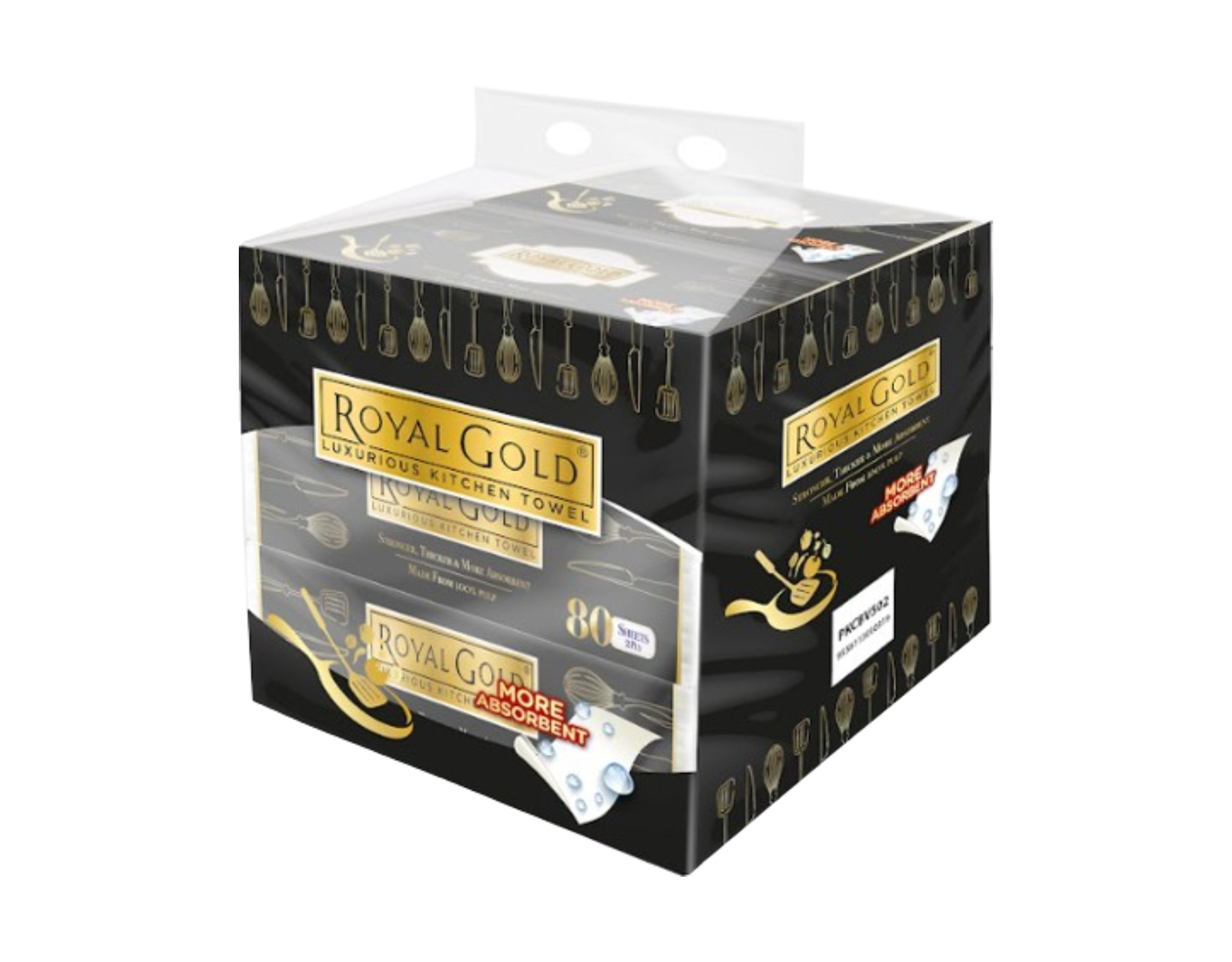 Royal Gold Kitchen Towel 6x80 Sheets - Lux Absorbency