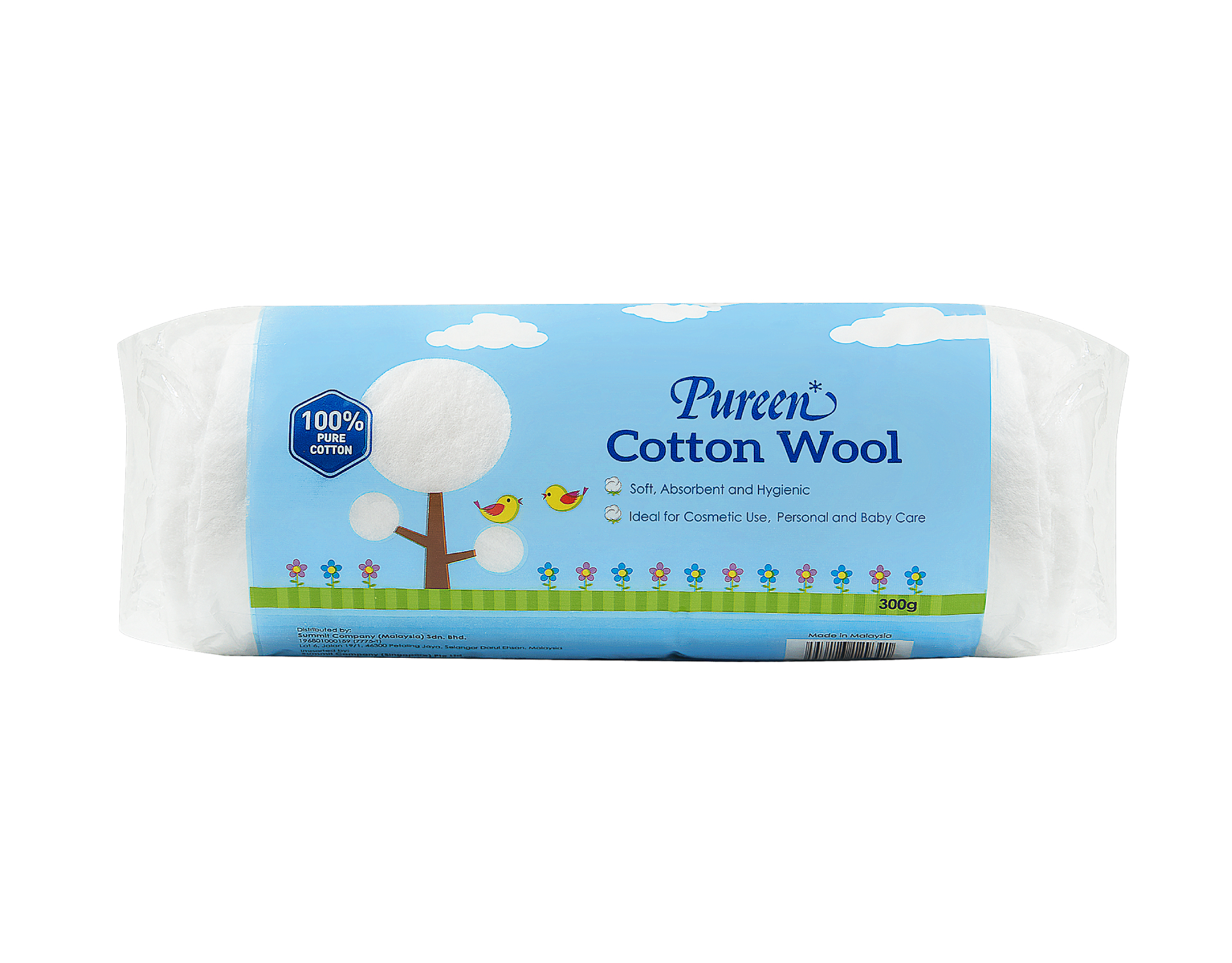 Pureen Cotton Wool, 300g - Soft & Hygienic