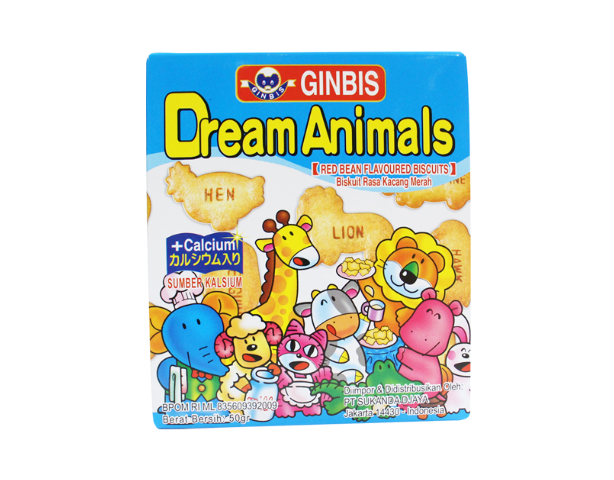 Ginbis Dream Animals Red Bean Flavoured Biscuits | myaeon2go