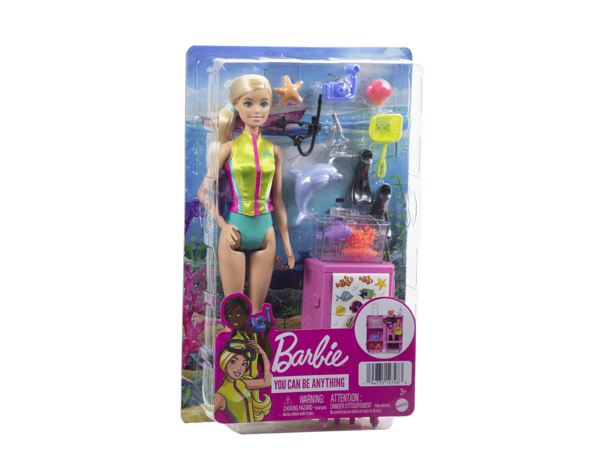 Barbie Marine Biologist Doll And Playset (Light Skin Tone) | myaeon2go