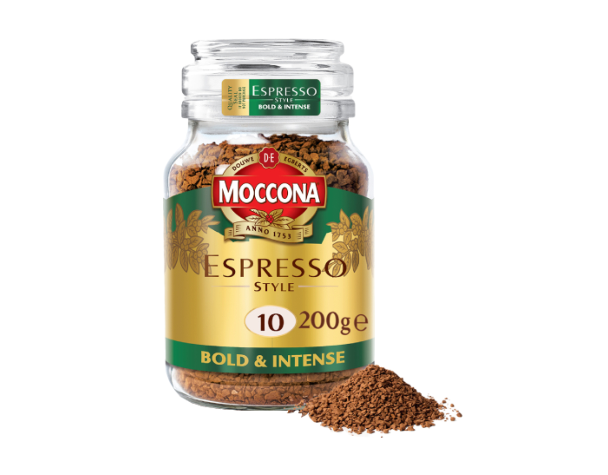 Moccona Espresso Style 10, 200g - Bold & Intense