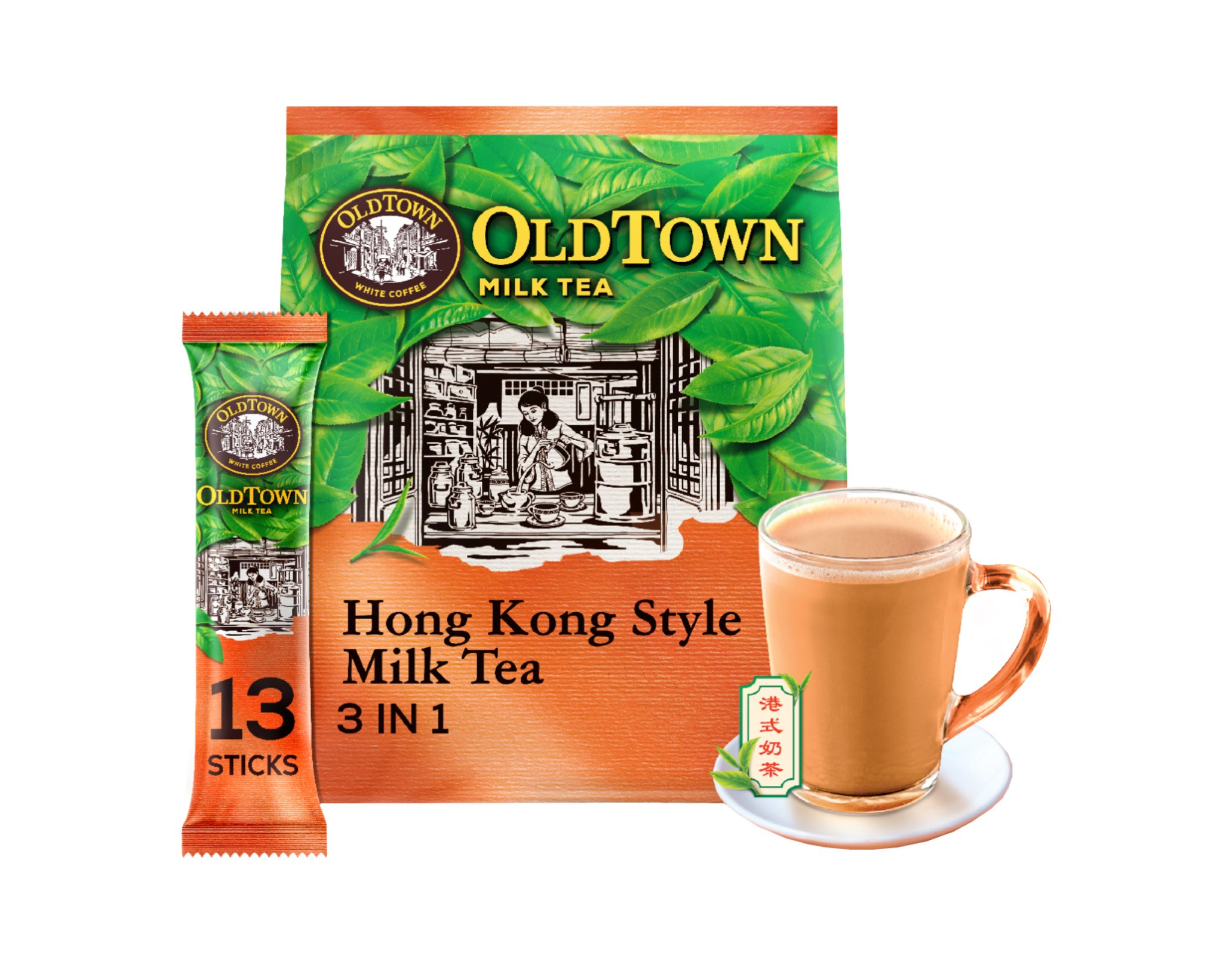 Old Town Milk Tea 3 In 1, 13 x 35 g - Hong Kong Style