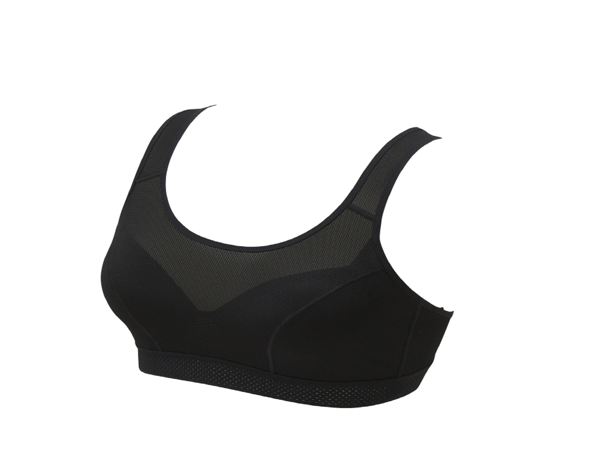 Inner Casual Activewear Ladies Dry Mesh Half Top Black | myaeon2go