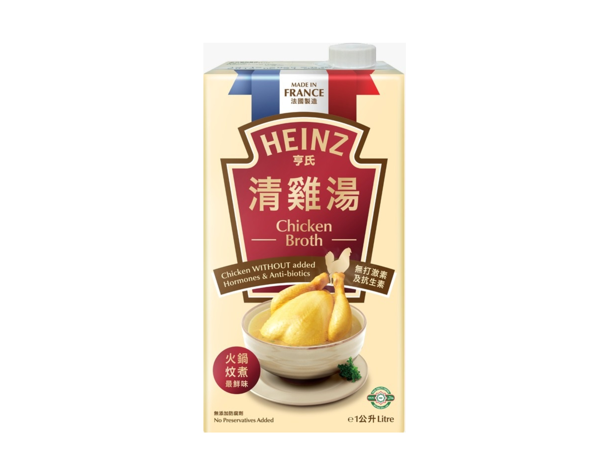 Heinz France Chicken Broth, 1L - Halal, No Preservatives