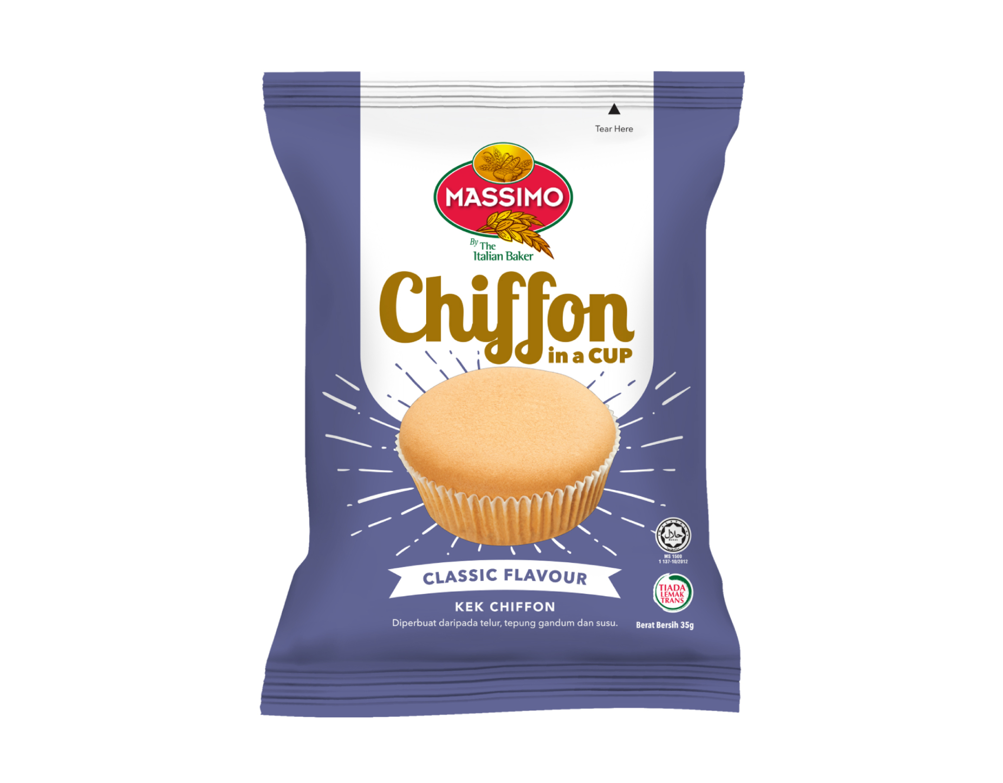 Massimo Chiffon Cake Classic, 35g - Deliciously Soft